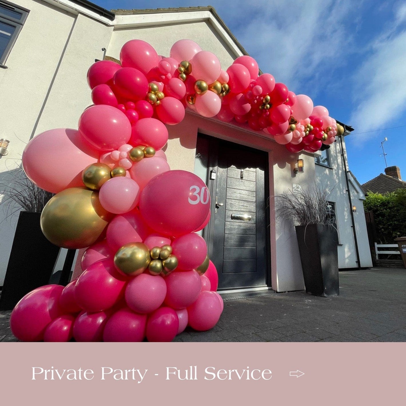 Private balloon event displays